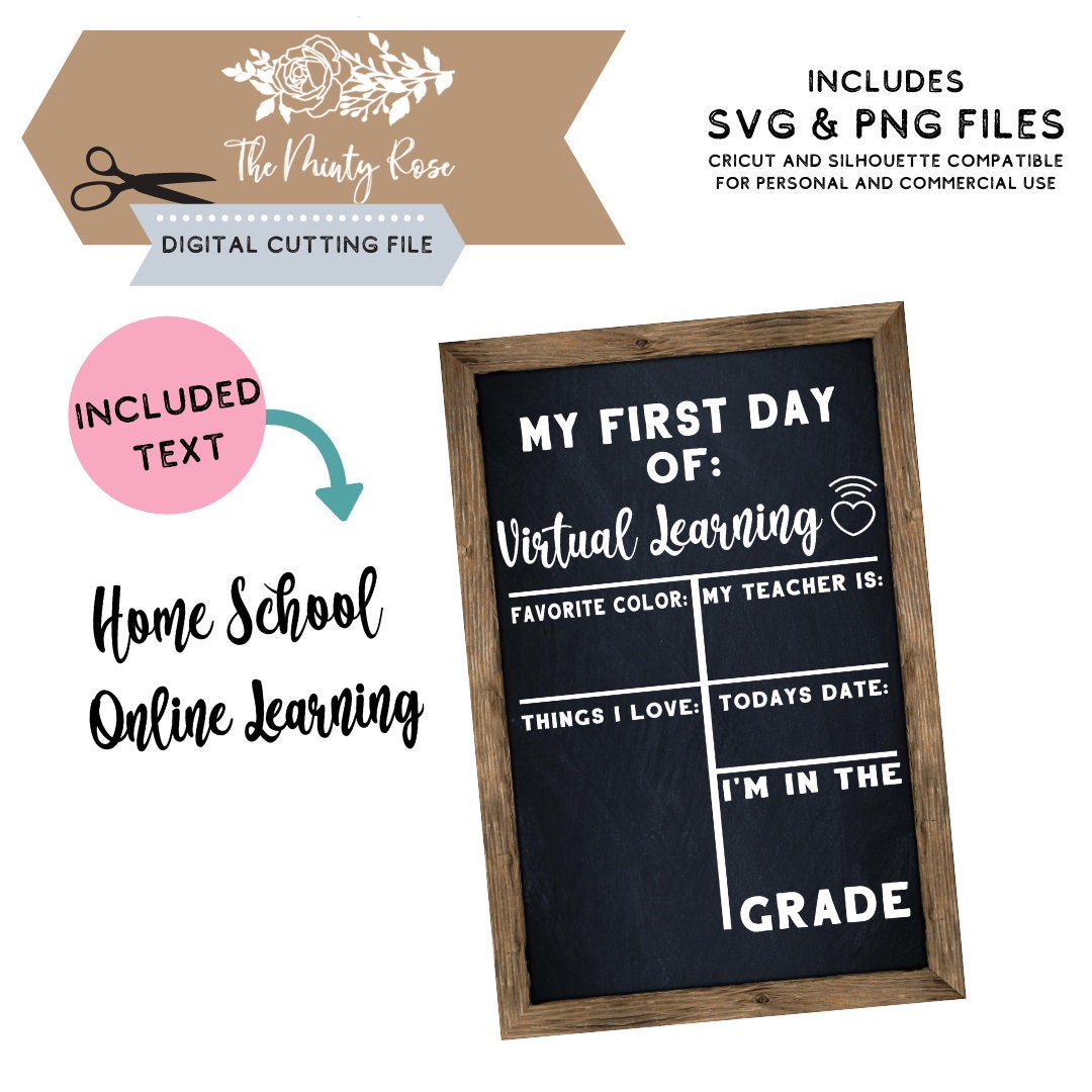 My First Day of Virtual Learning Svg Online Learning - Etsy