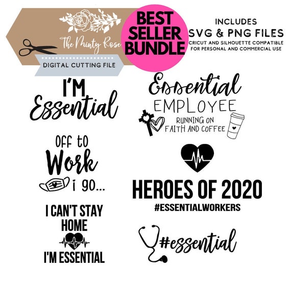 Essential employee svg bundle medical professional essential | Etsy
