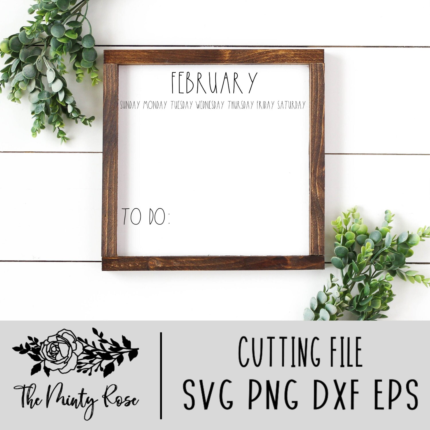 Rae Dunn inspired svg bundle calendar svg planners | Etsy