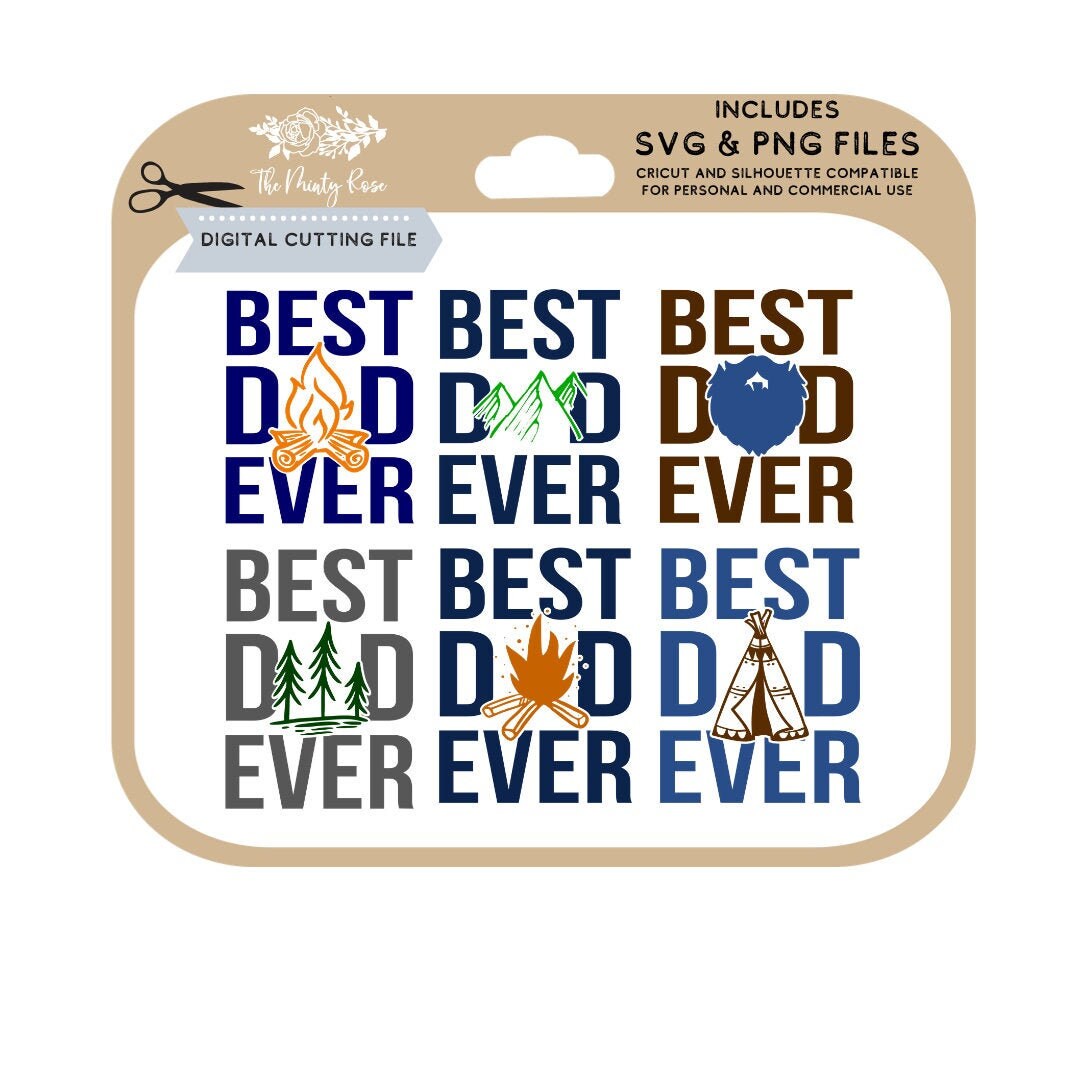 Best Dad Ever Svg Dad Bundle Svg Outdoors Dad Bearded Dad - Etsy