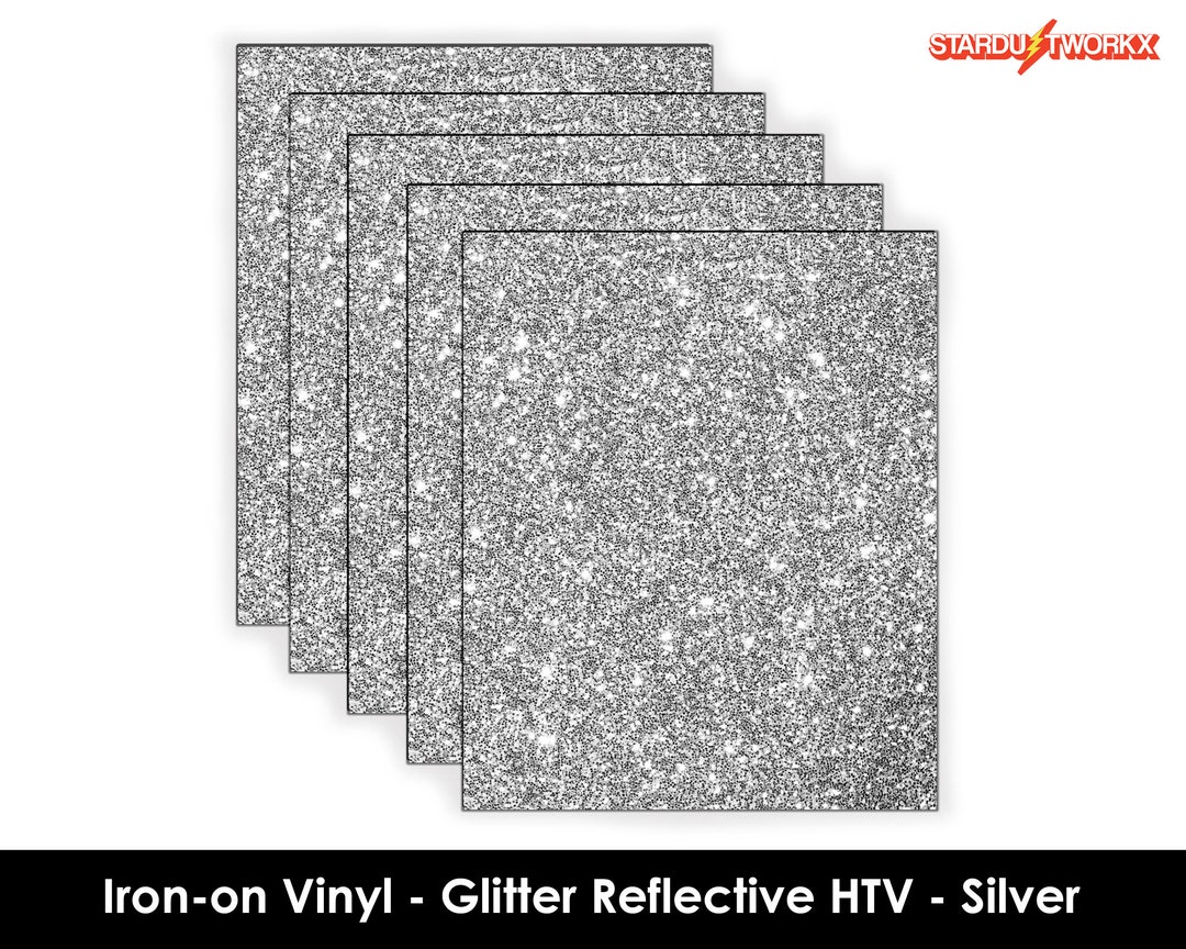 Stardustworkx Glitter Reflective HTV Silver 10 X - Etsy