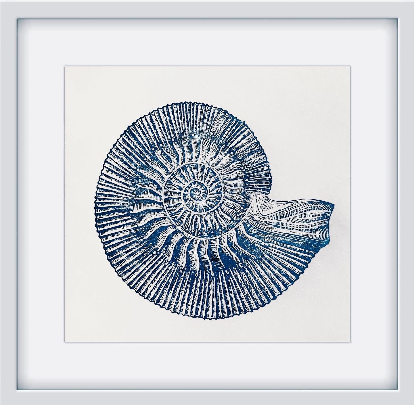 Sea Life Triptych Original Linocut Prints - Cerulean Blue - Etsy