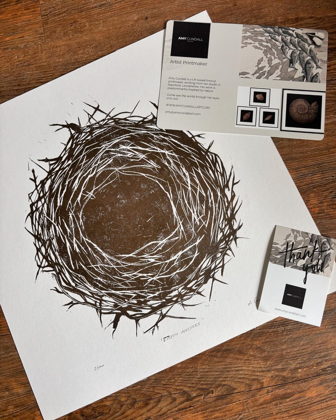 Empty Nesters Linocut - Etsy