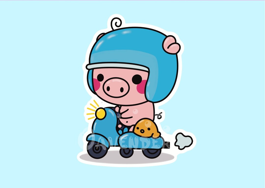 Pig Stickers - Piggy Stickers - Bike Sticker - Pig Decal - Cute ...