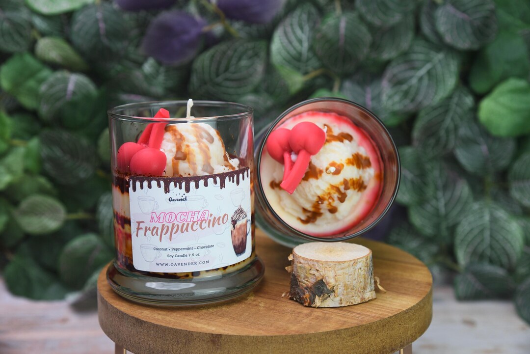 Mocha Frappuccino Candle | Chocolate Coffee Candle - Dessert Candle ...