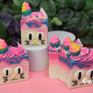 Cat Soap - Purr-fectly Kitty Handmade Soap With Adorable Cupcake - Etsy