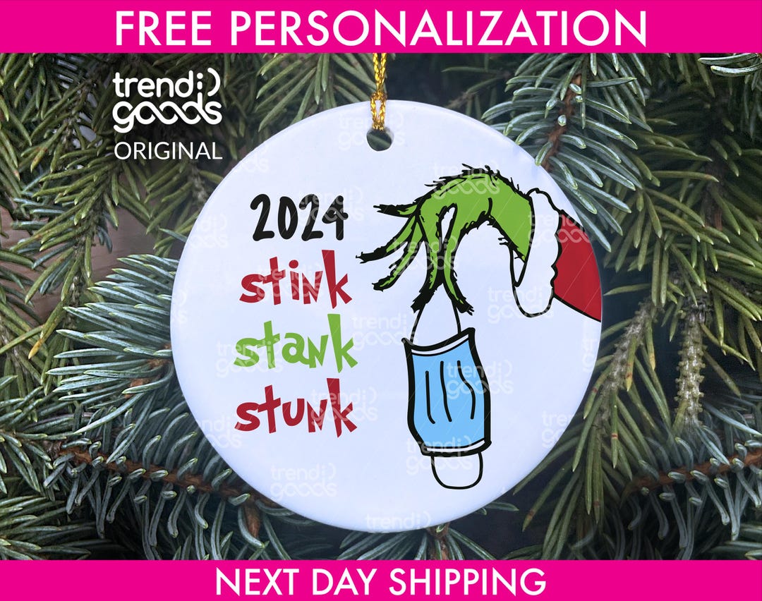Grinch Hand Christmas Ornament, COVID Grinch, Grinch Ornament, COVID ...
