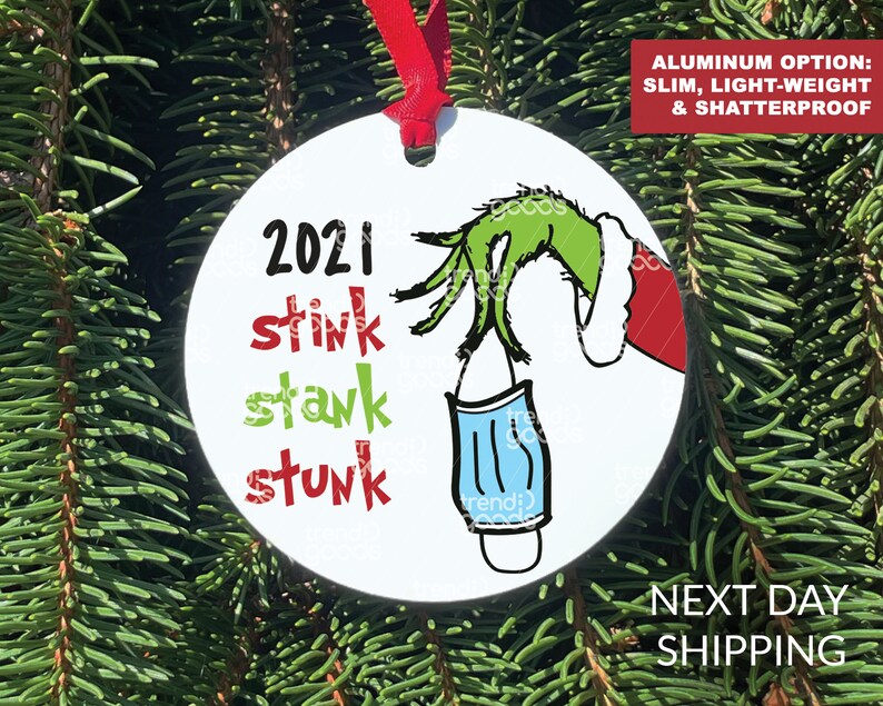Grinch Hand Christmas Ornament COVID Grinch Grinch Ornament - Etsy