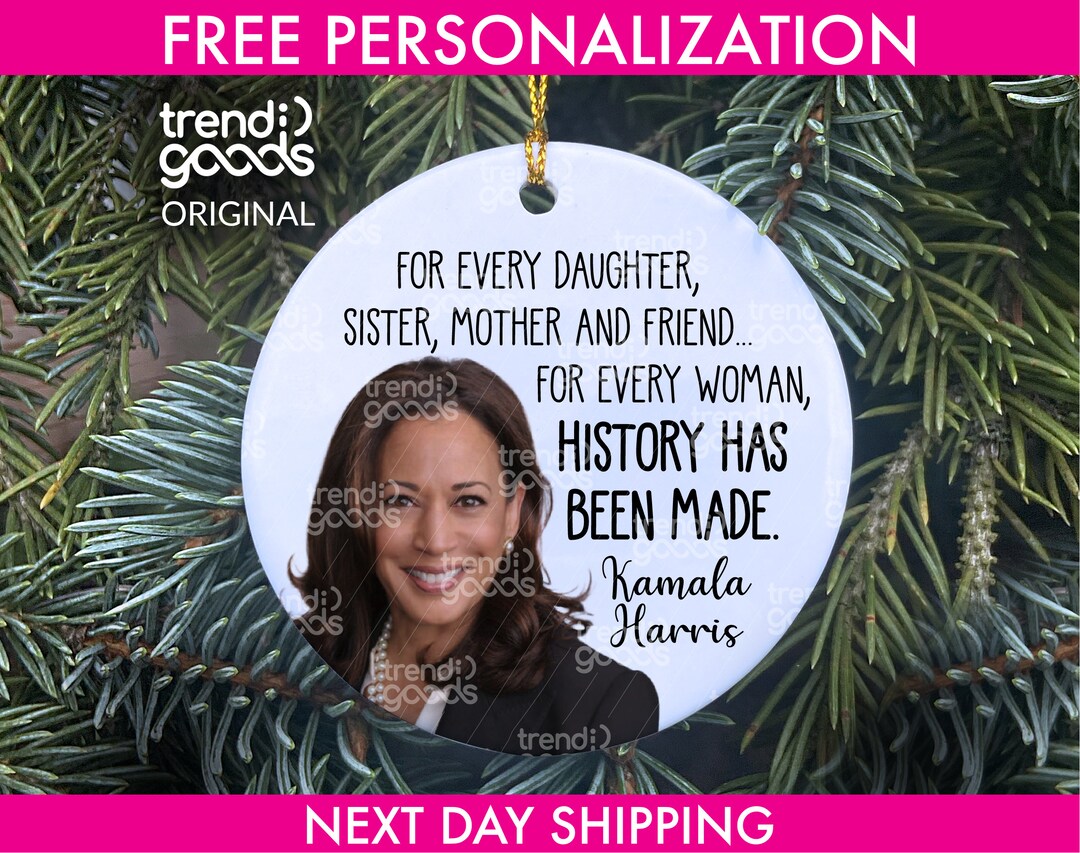Kamala Harris History Ornament, VP Elect, Women Empowerment, Womens ...