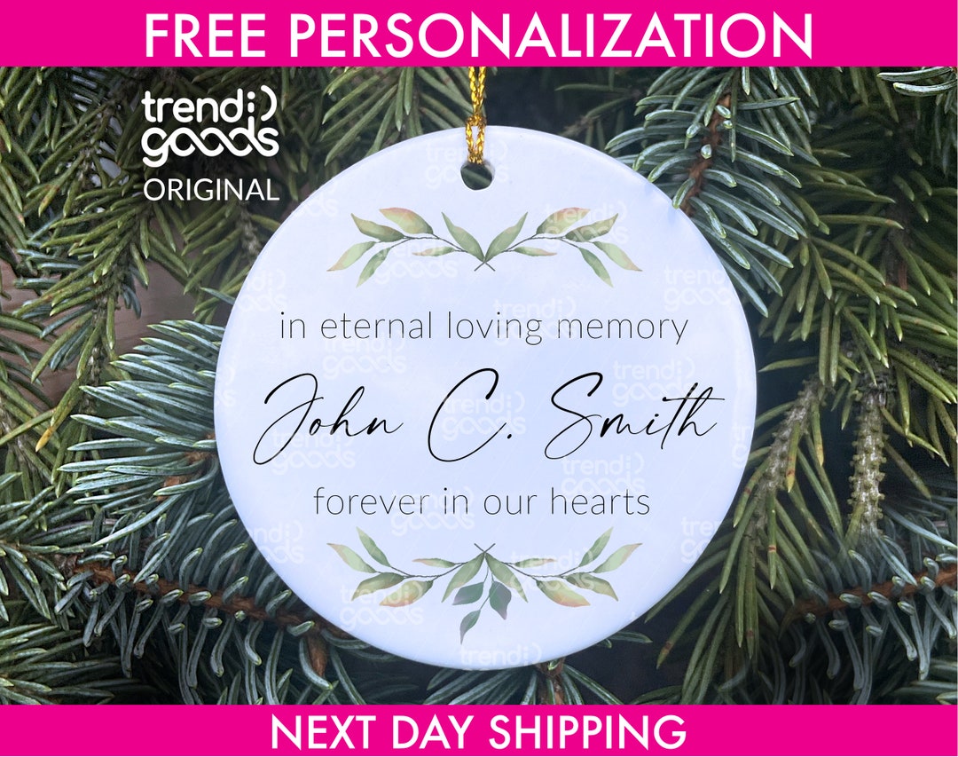 Memorial Christmas Ornament, Memorial Ornament, Christmas Personalized ...