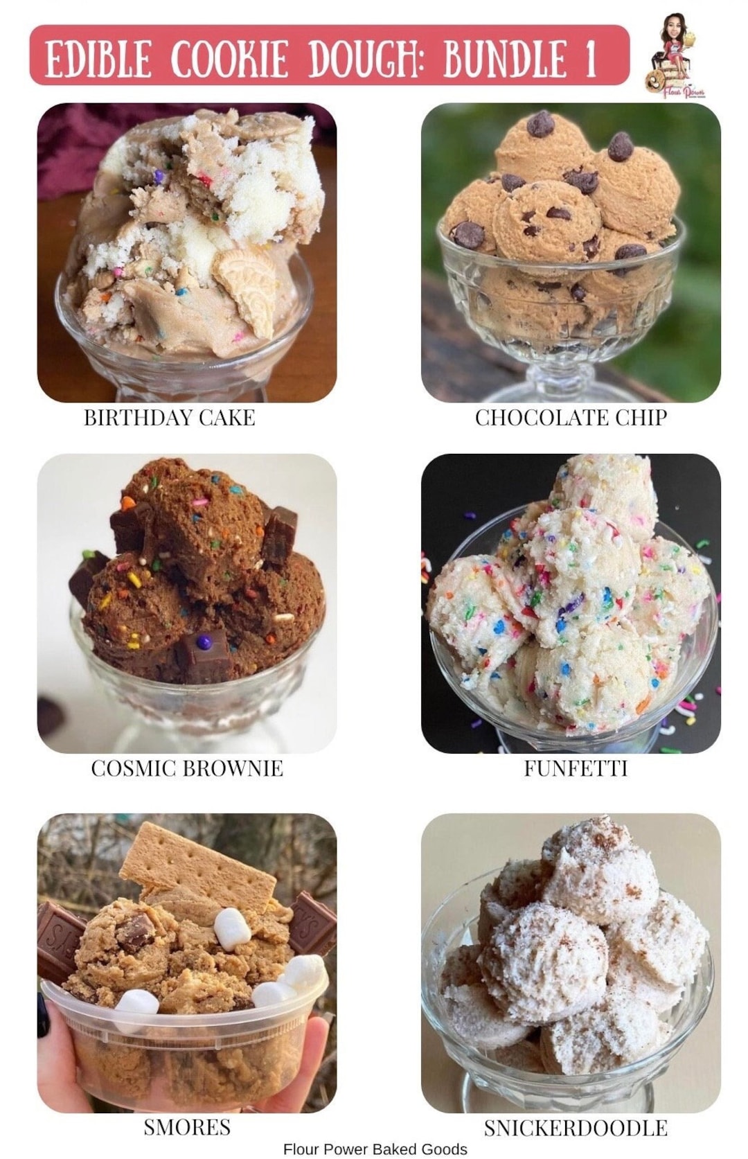 Edible Cookie Dough Recipe Bundle 1/chocolate Chip/fun Fetty/birthday ...