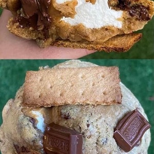 Giant Gimme S’more Cookie Recipe/stuffed Cookies/giant Cookies/dessert ...