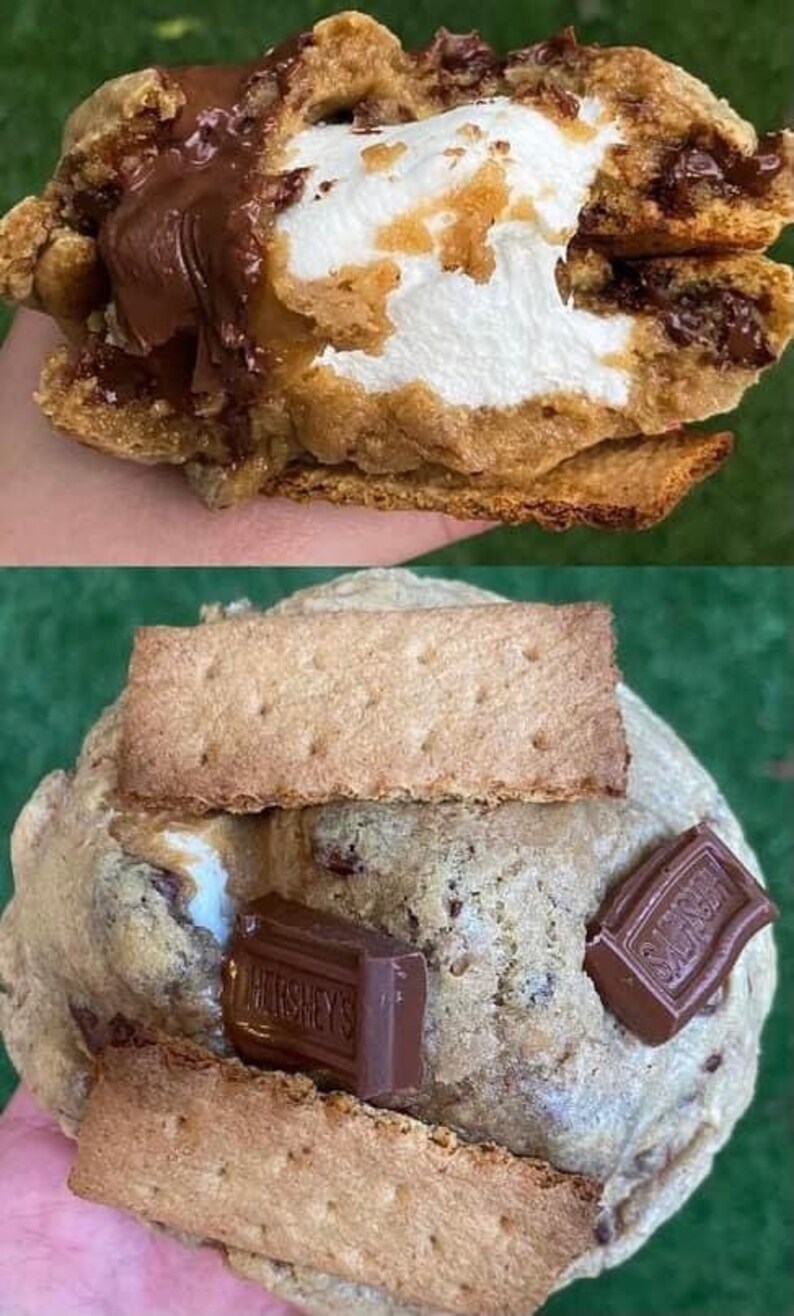 Giant Gimme Smore Cookie Recipe/stuffed Cookies/giant - Etsy