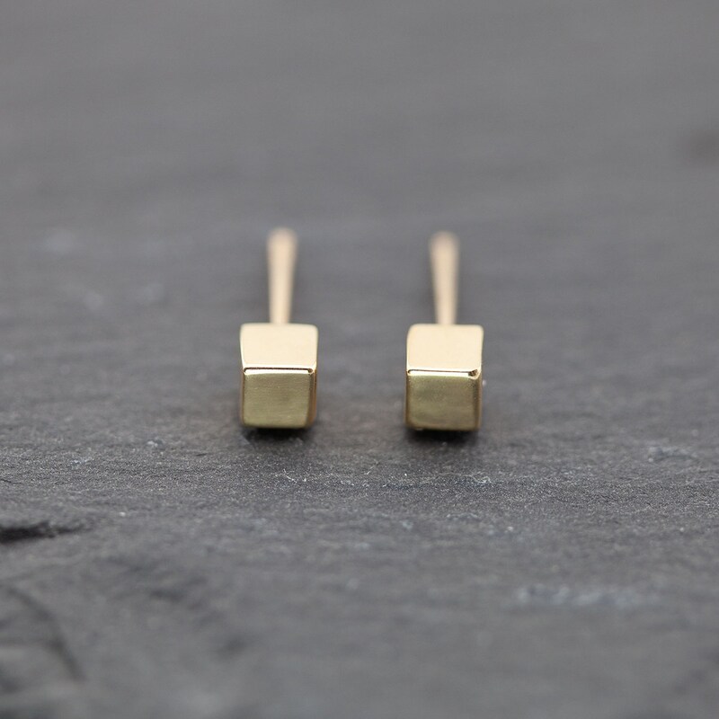 Cube Stud Earrings - Etsy