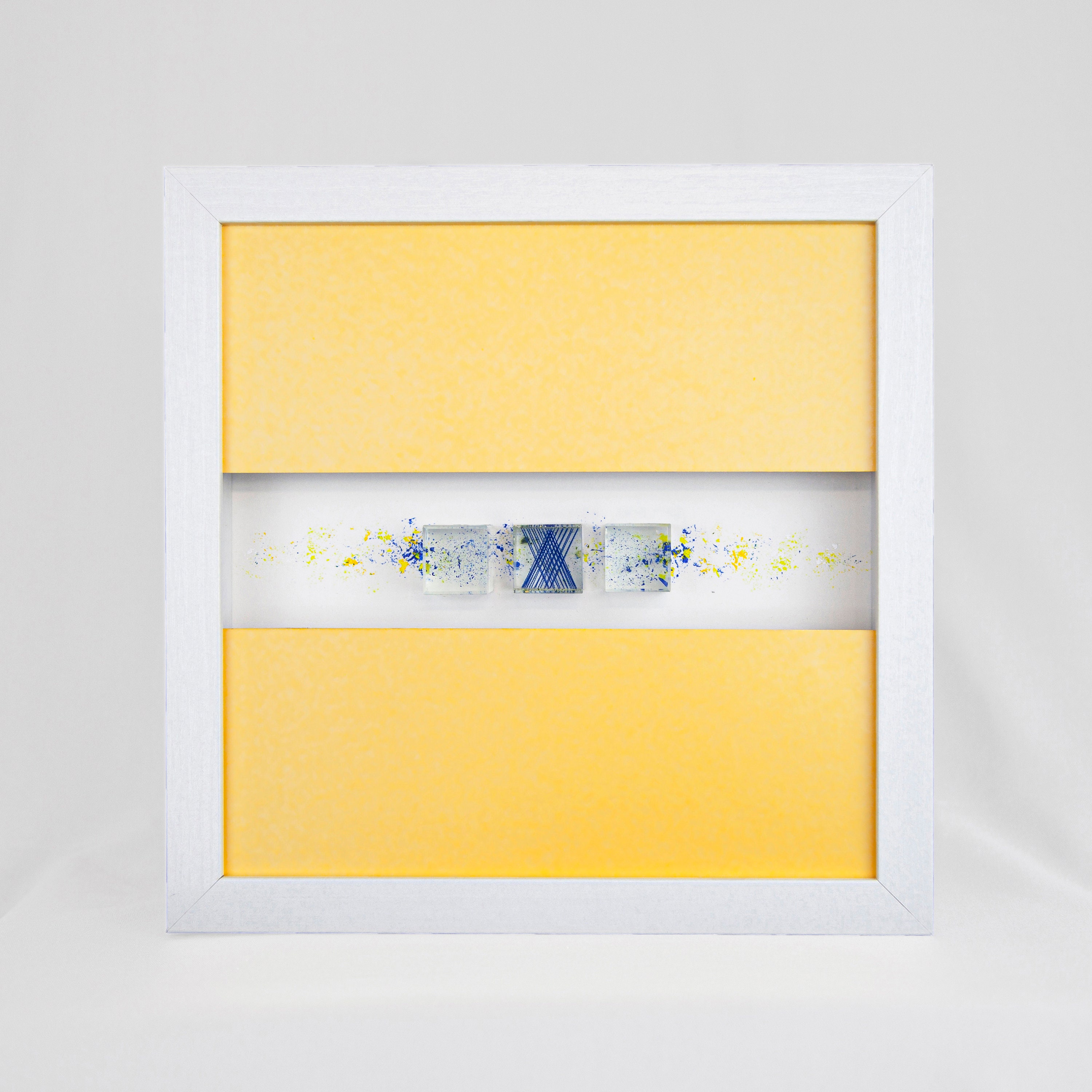 Triple Cubes Resin Art/ Resin & String Art in Shadow Box/framed Art ...