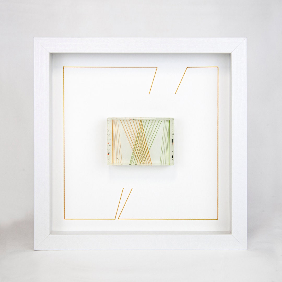 Overlap String Resin Art/ String & Resin Art in Shadow Box/framed Art ...