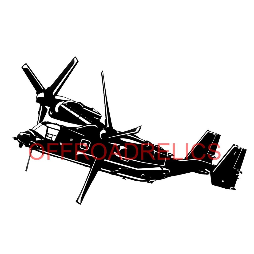 CV22 Osprey Detailed Side View Vector Image PNG File - Etsy