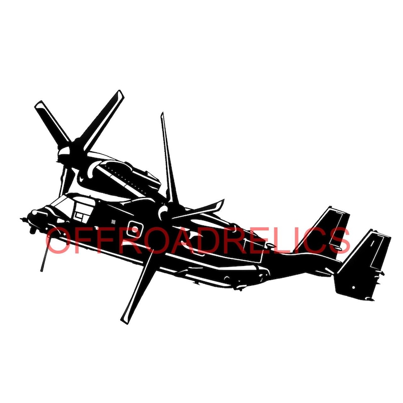 CV22 Osprey Detailed Side View Vector Image PNG File - Etsy