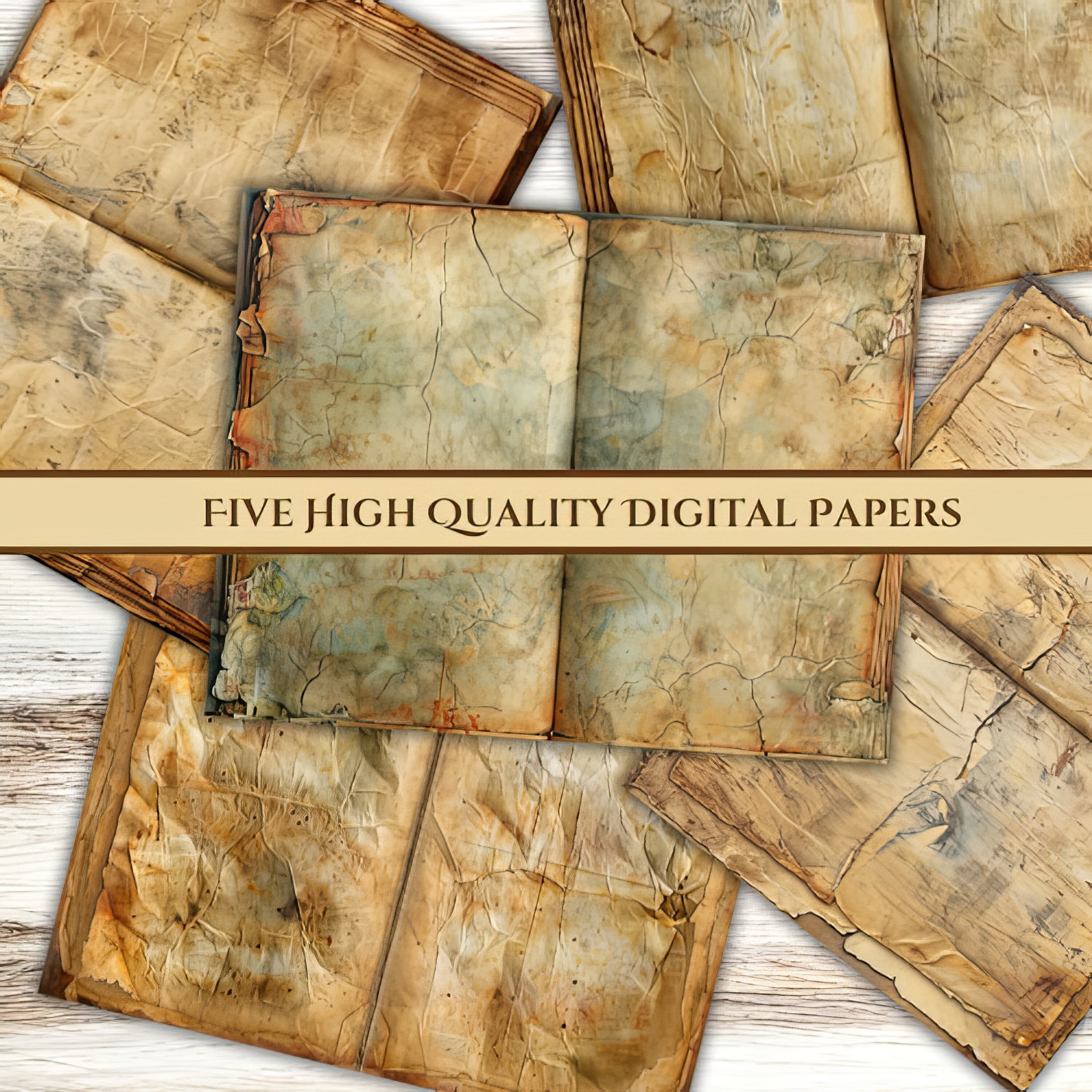 Printable Junk Journal Vintage Papyrus Paper Mixed Media Whimsical Art ...