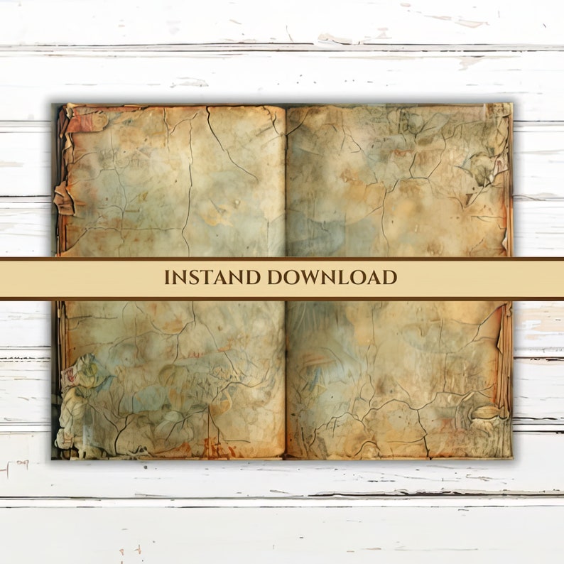 Printable Junk Journal Vintage Papyrus Paper Mixed Media Whimsical Art ...