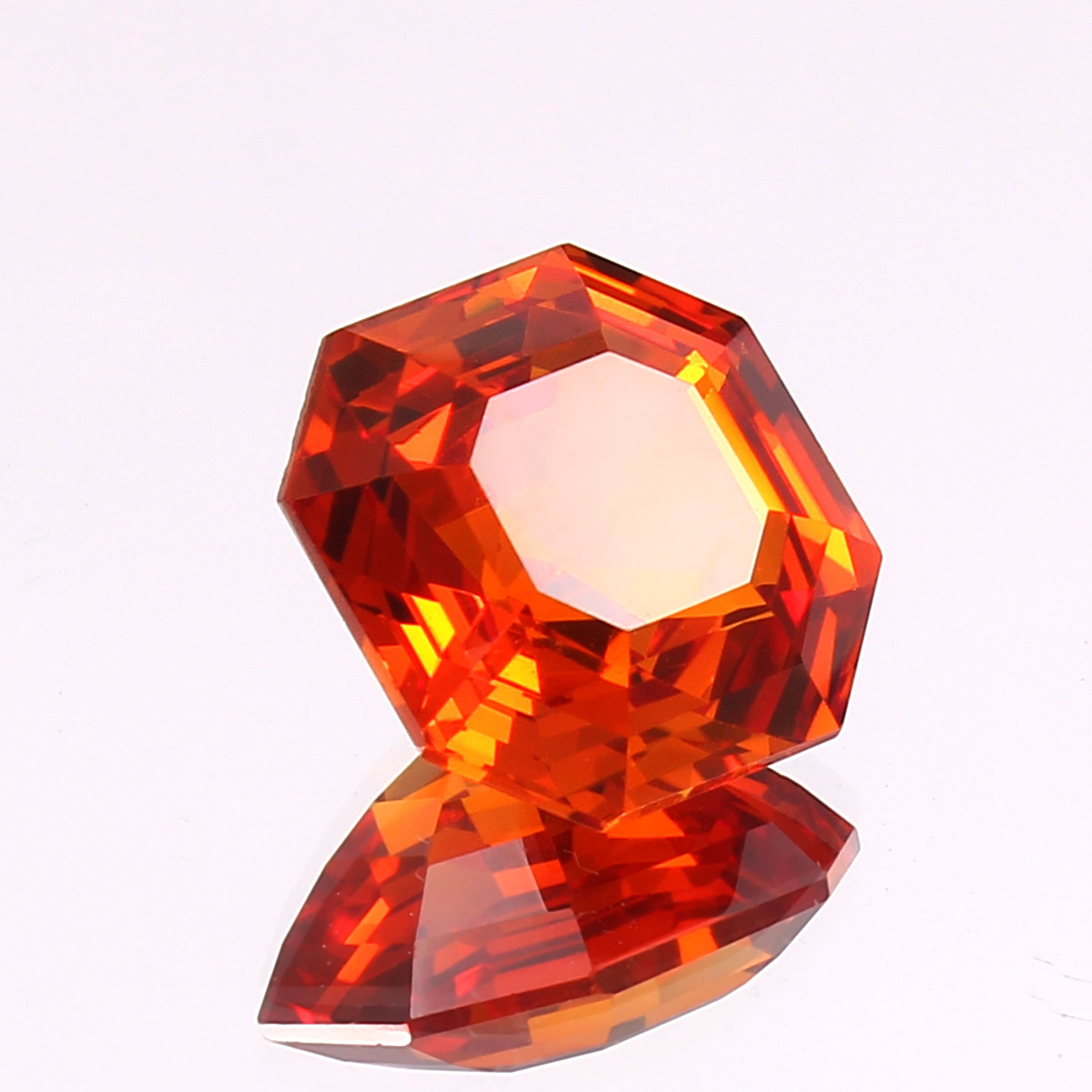 AAA+ Orange Spessartite Garnet Gemstone: 12x12mm Asscher Cut - Etsy