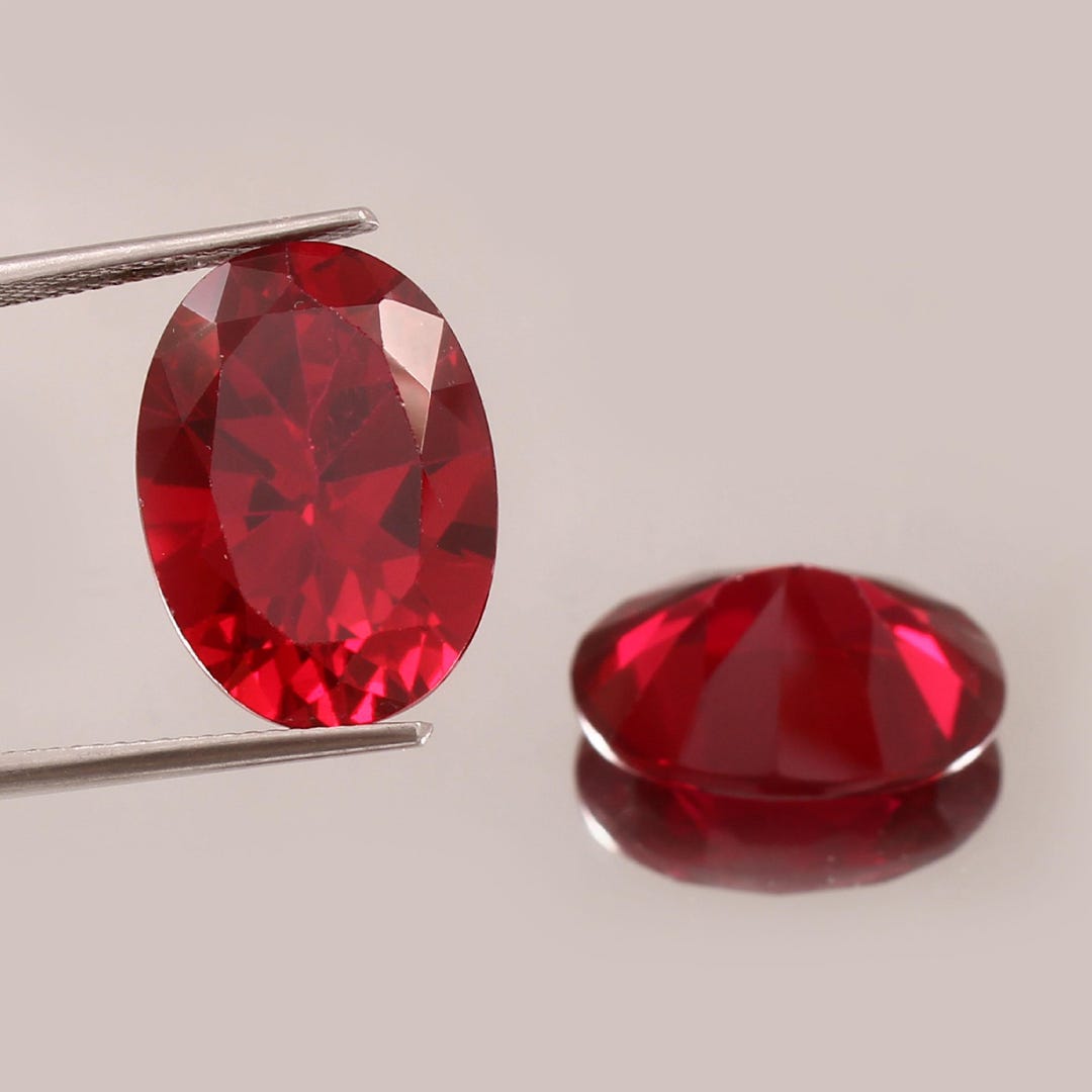 Blood Red Mozambique Ruby Pair, Oval Cut Gemstones (22x17mm) - Etsy
