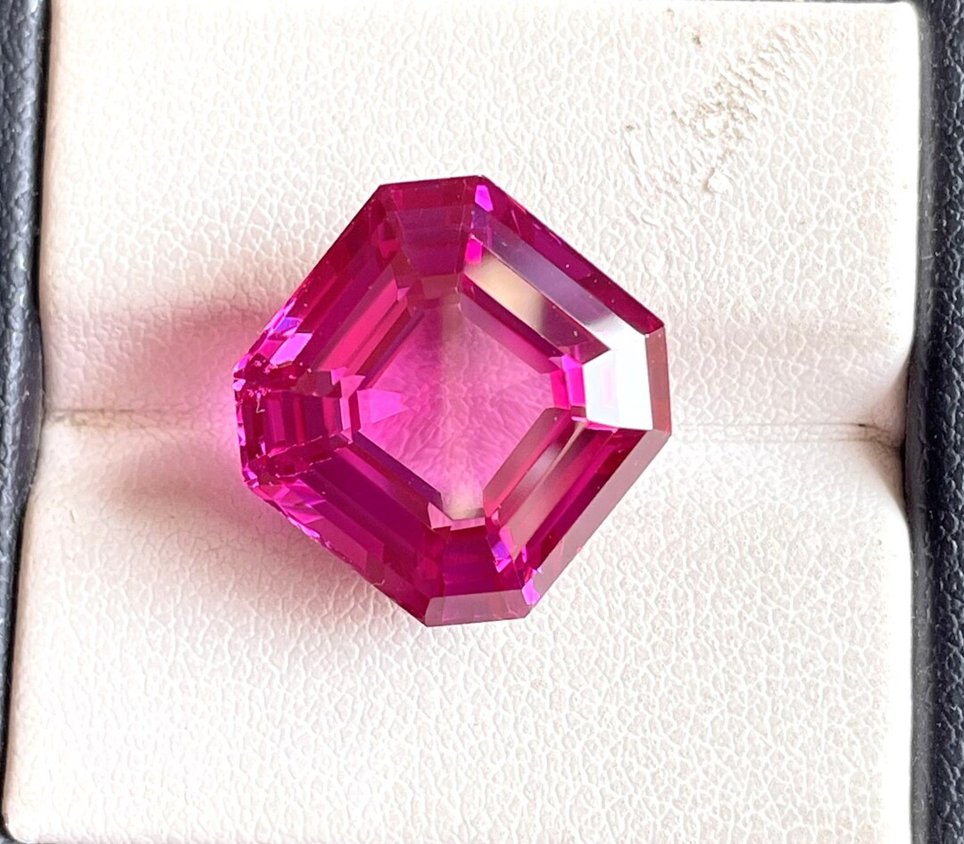AAA 15x15x9 MM Flawless Ceylon Pink Sapphire Loose Asscher Gemstone Cut ...