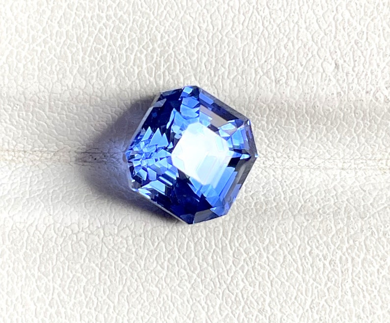 AAA+ Ceylon Blue Sapphire, AAA+ Flawless Asscher Cut, 4CT Loose ...