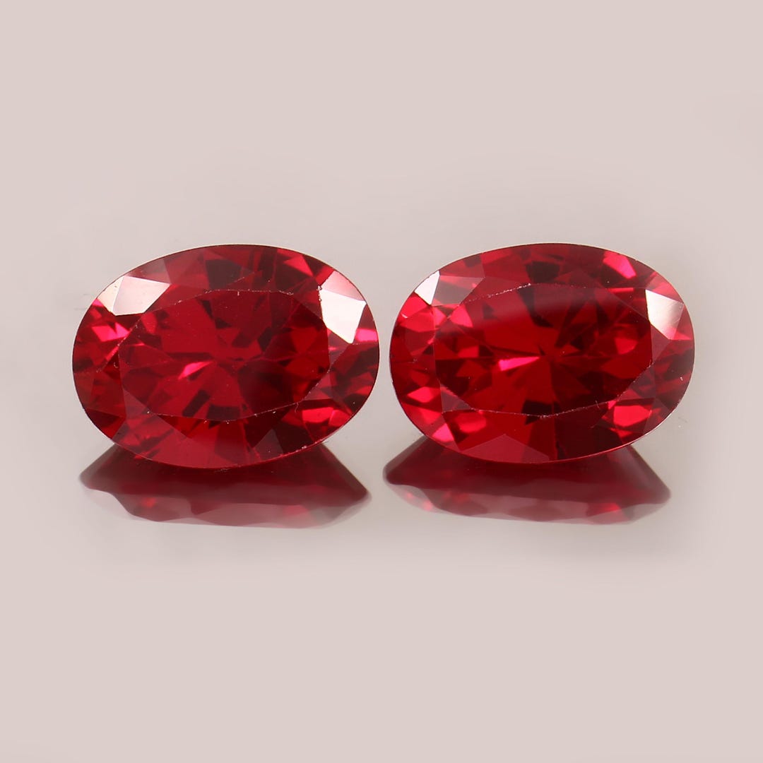 AAA Blood Red Mozambique Ruby, Oval Cut Pair, 14x12 MM - Etsy