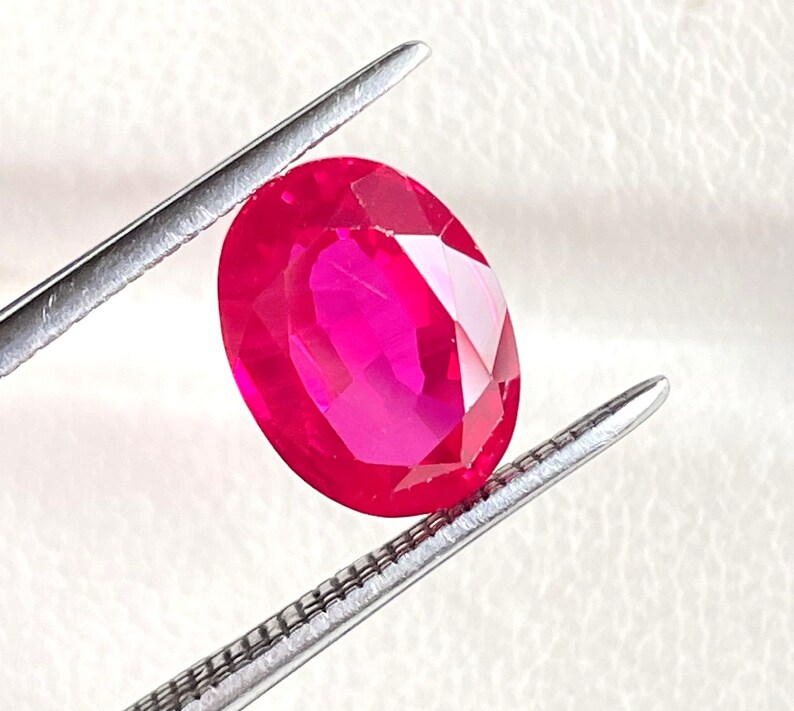 AAA+ Flawless Blood Red Mozambique Ruby Loose Oval Gemstone Cut, High ...