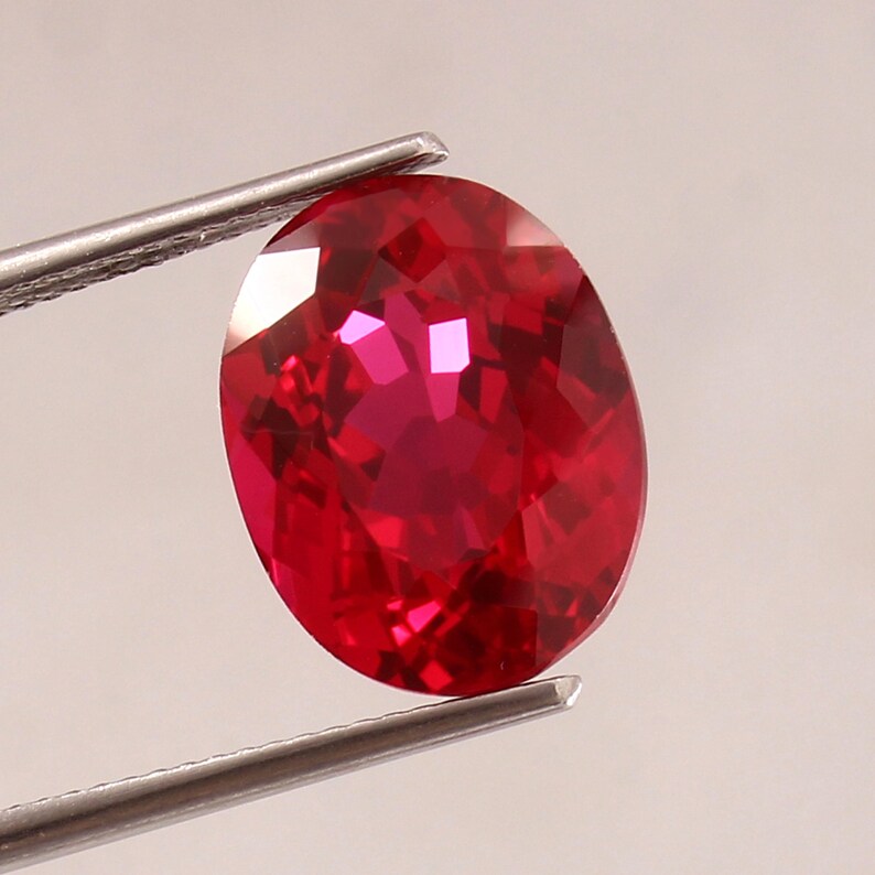 Flawless Blood Red Mozambique Ruby Oval Loose Gemstone Cut, Excellent ...