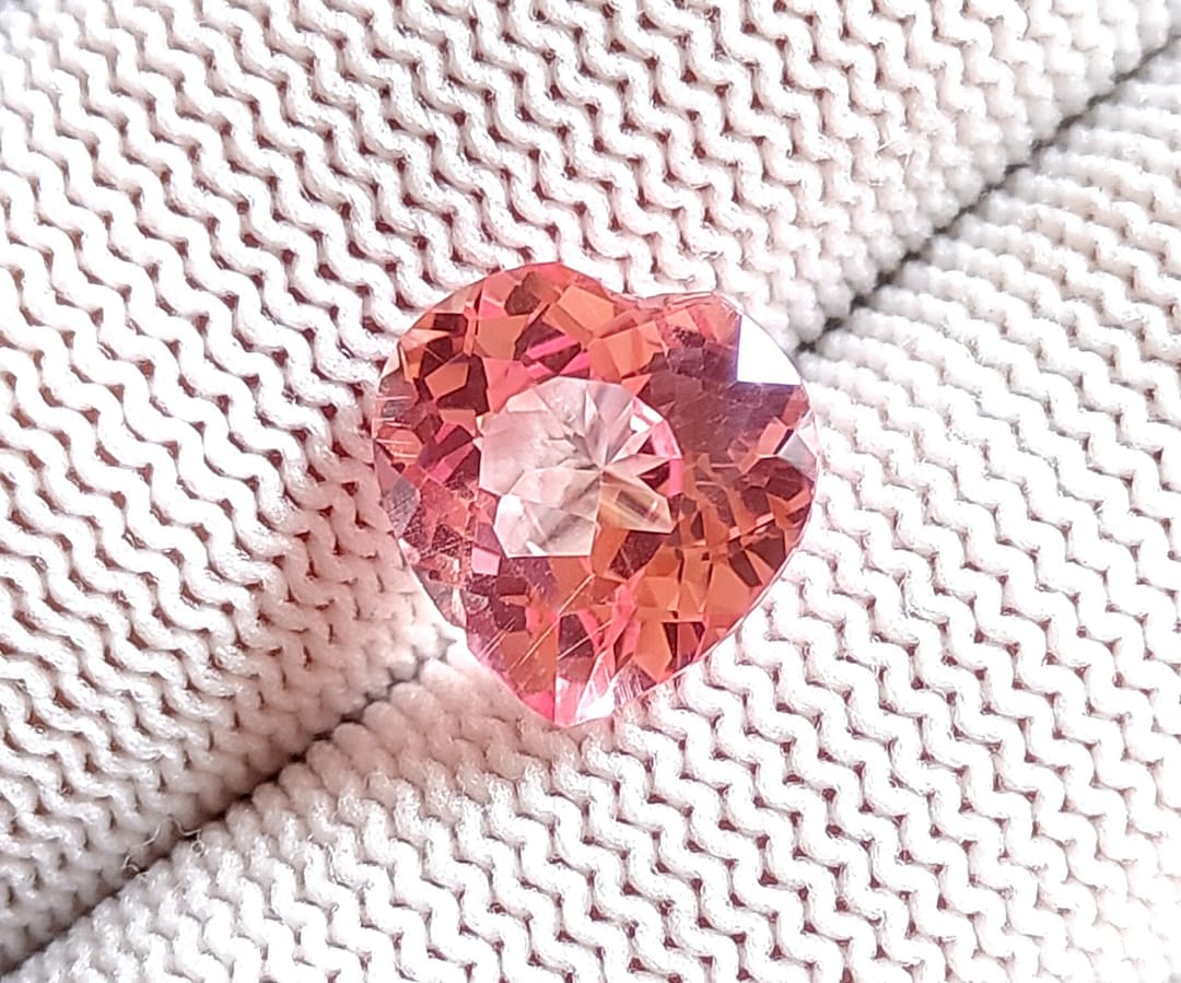 AAA 11x11 MM Flawless Madagascar Morganite Loose Heart Gemstone Cut ...