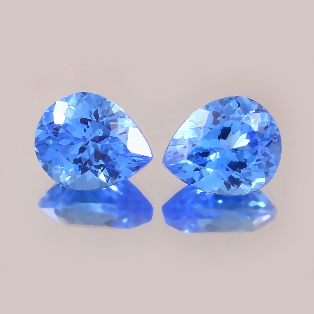 Vietnam Blue Spinel Pair, Pear Cut Gemstones, 10x8 MM - Etsy