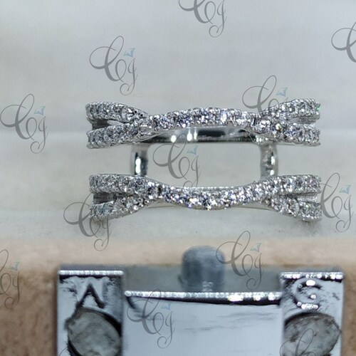 Moissanite Women's Enhancer Wedding Ring Band Wrap Guard - Etsy