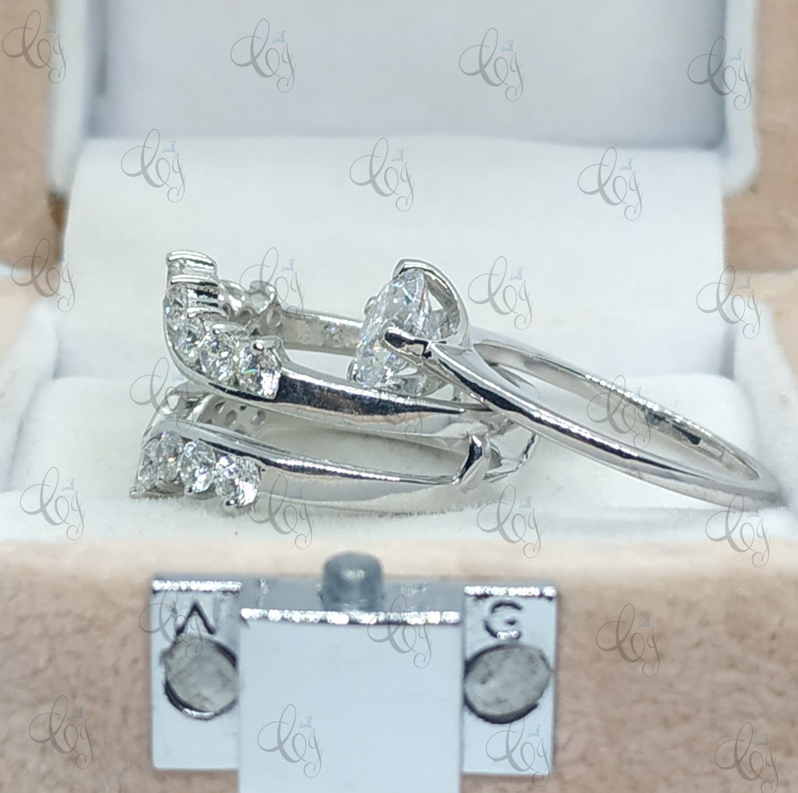 2.60 CT White Round Cut Solitaire Ring Engagement Ring Wrap Insert Band ...