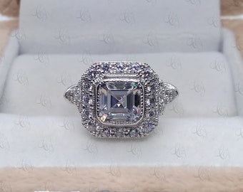 Silver Art Deco Ring | Etsy