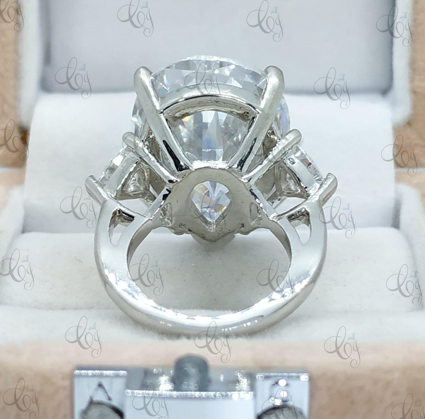 Large Pear Shaped Solitaire Cocktail Ring 55 CT Pear - Etsy