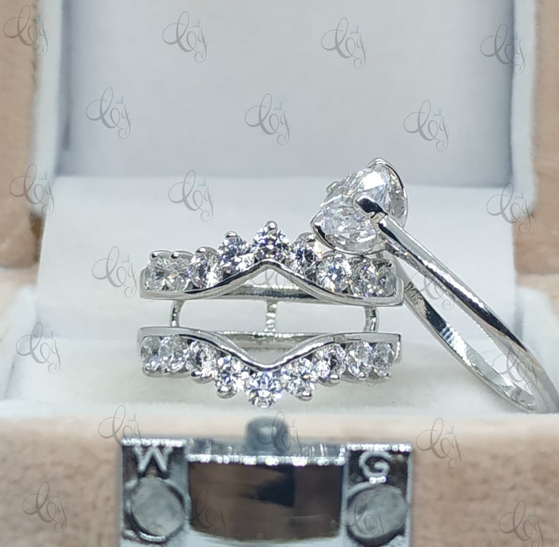 2.60 CT White Round Cut Solitaire Ring Engagement Ring Wrap - Etsy