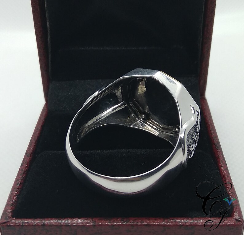 Men's LION HEAD Engagement Wedding Ring Biker in Solid 925 | Etsy