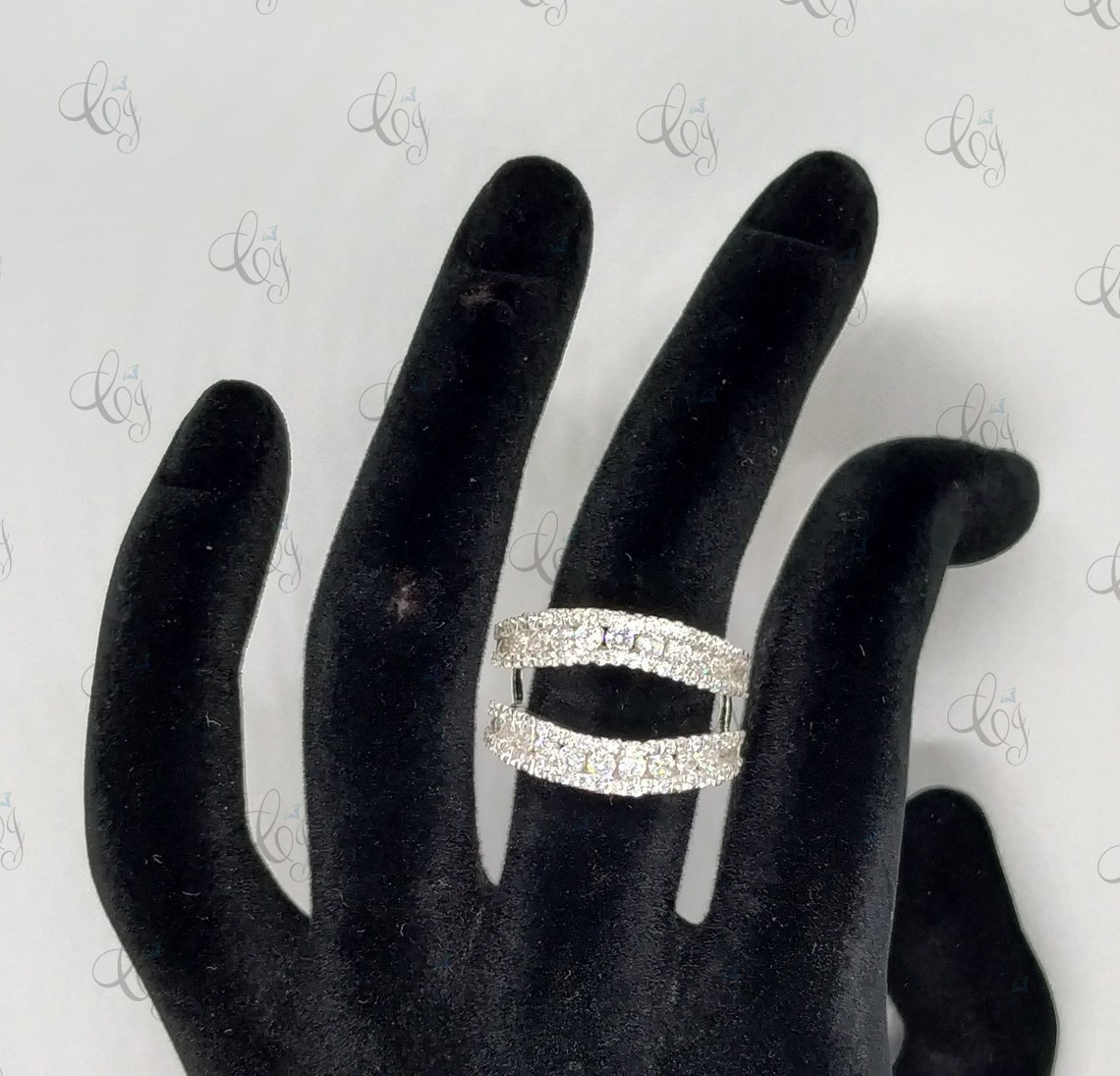2.00 CT White Round Solitaire Ring Wrap Guard Insert Enhancer 925 ...