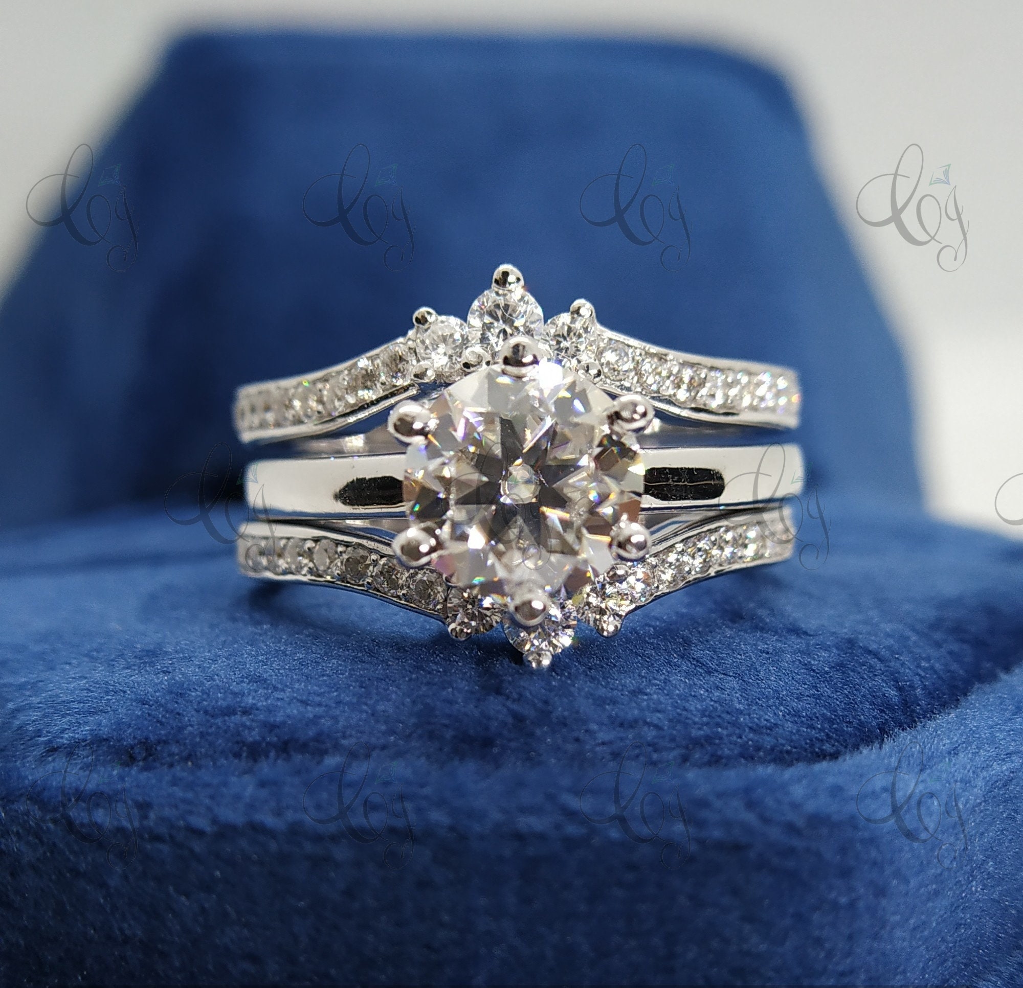 Solitaire Diamond Enhancer Ring With Guard Wraps for Ring Enhancer Wrap ...