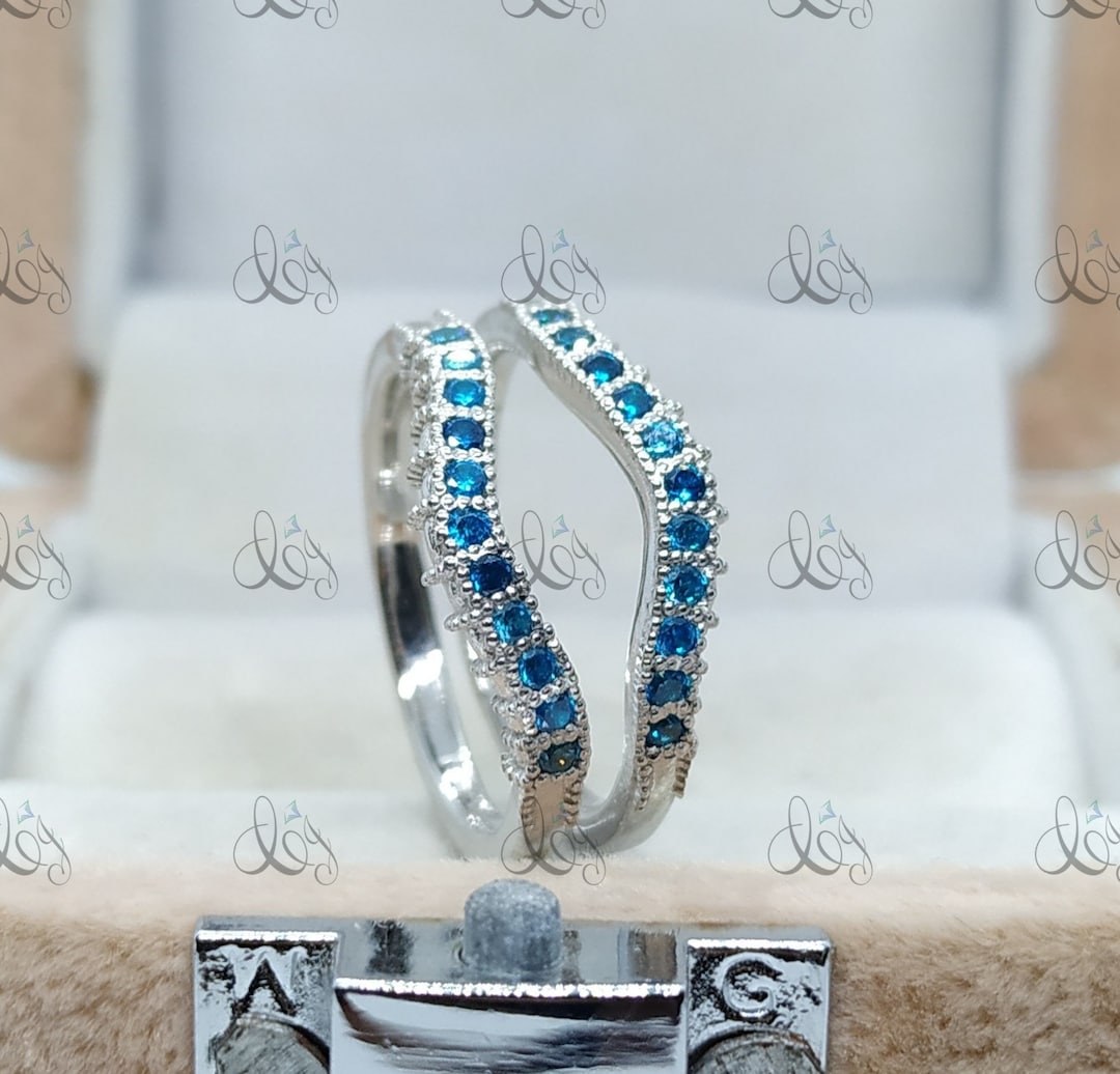 Blue Topaz Enhancer Ring Guard, Wraps for Ring, Enhancer Wrap Ring ...
