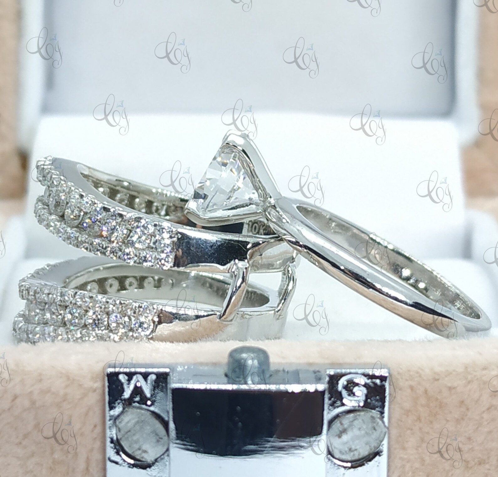 2.00 CT White Round Solitaire Ring Wrap Guard Insert Enhancer 925 ...