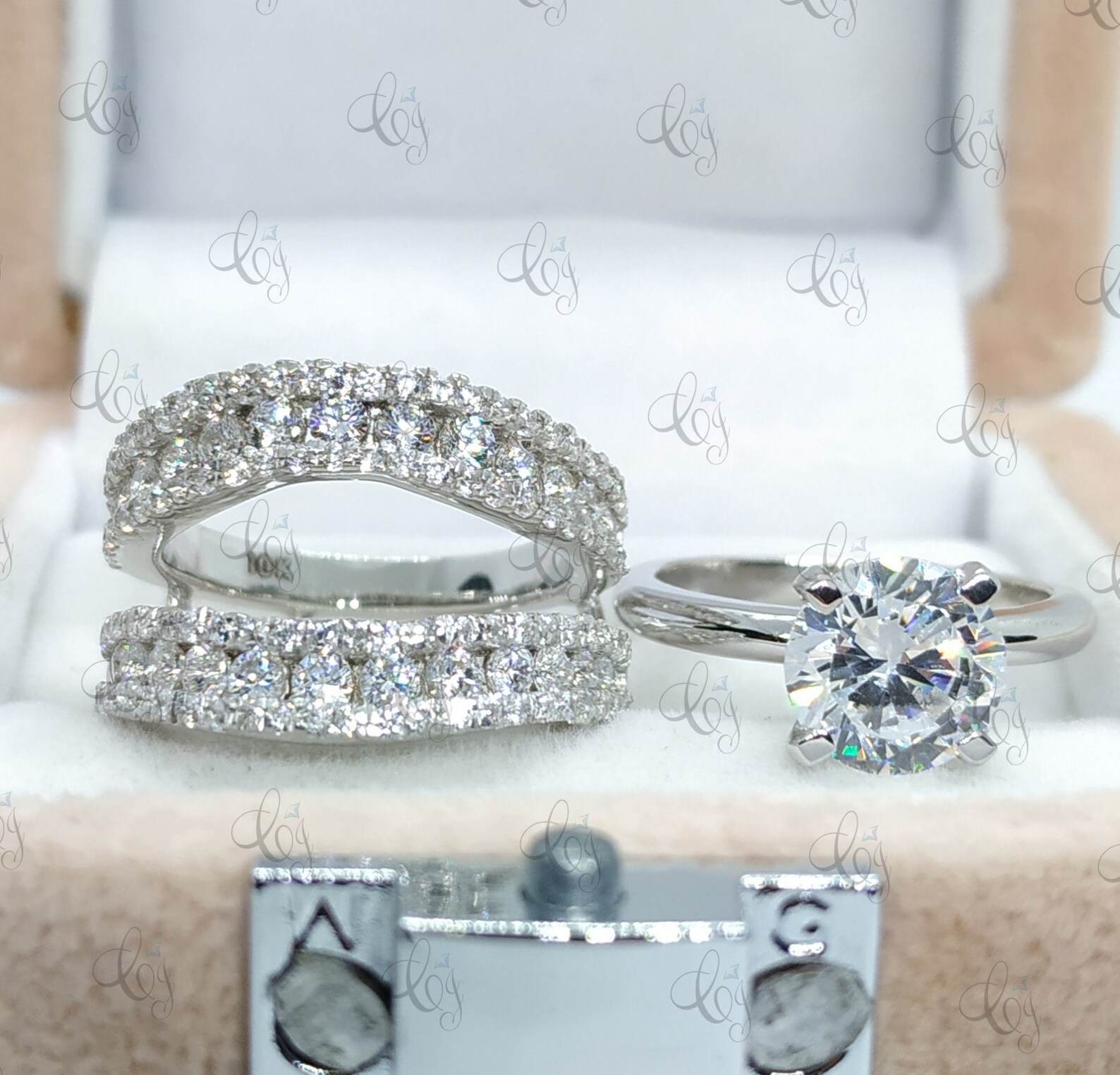 2.00 CT White Round Solitaire Ring Wrap Guard Insert Enhancer | Etsy