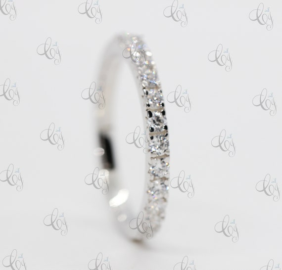 Half Eternity Band in 925 Sterling Silver Wedding Anniversary - Etsy