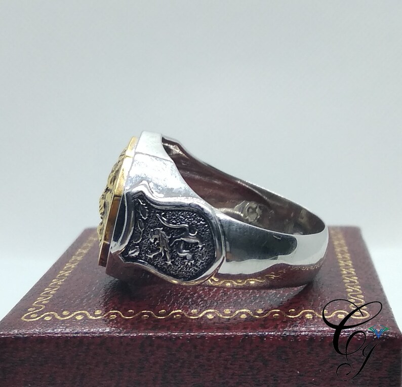 Men's LION HEAD Engagement Wedding Ring Biker in Solid 925 Sterling ...