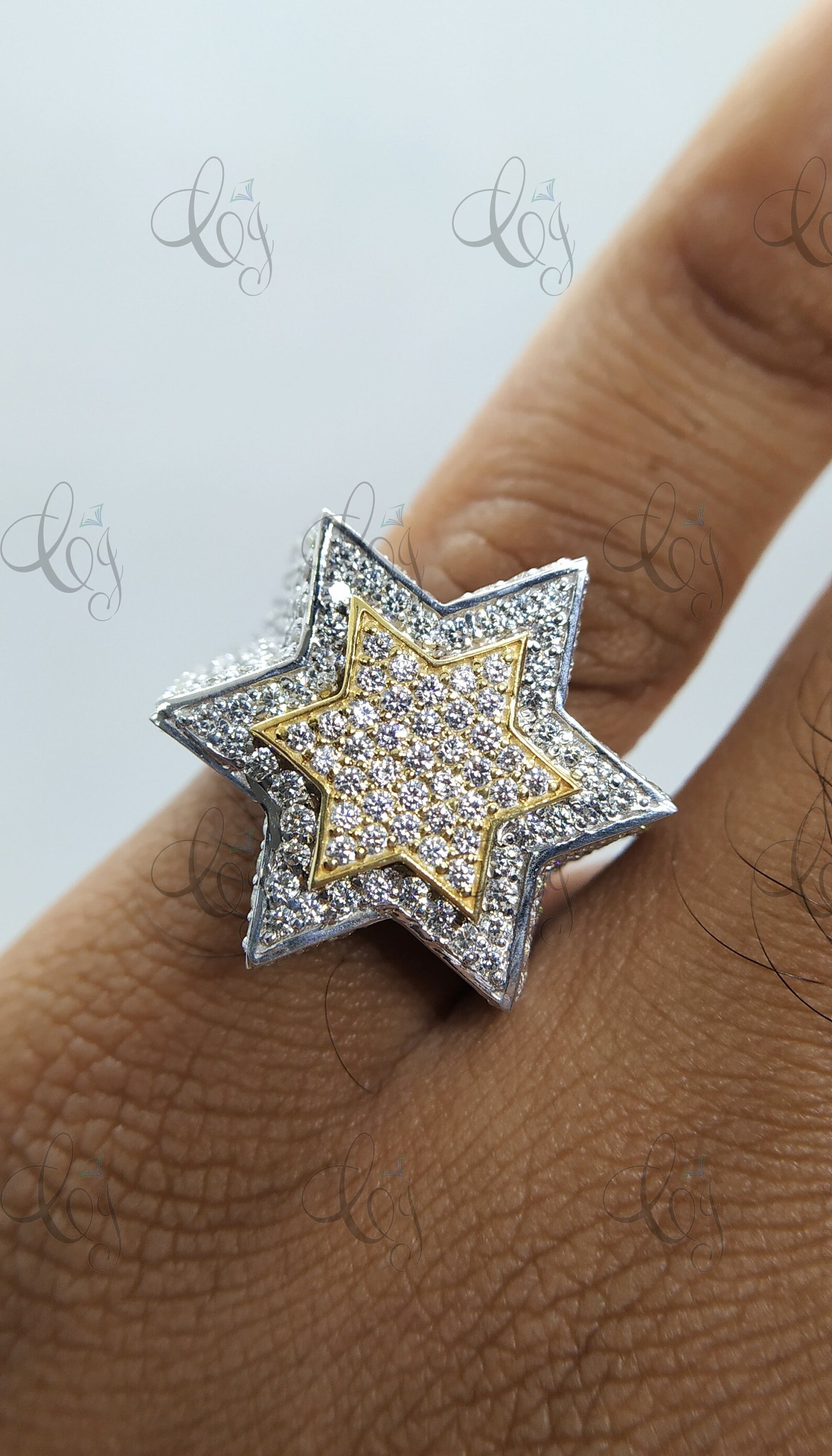 Unique 3-D Star Ring Mens Ring Star Shaped Pinky Ring - Etsy