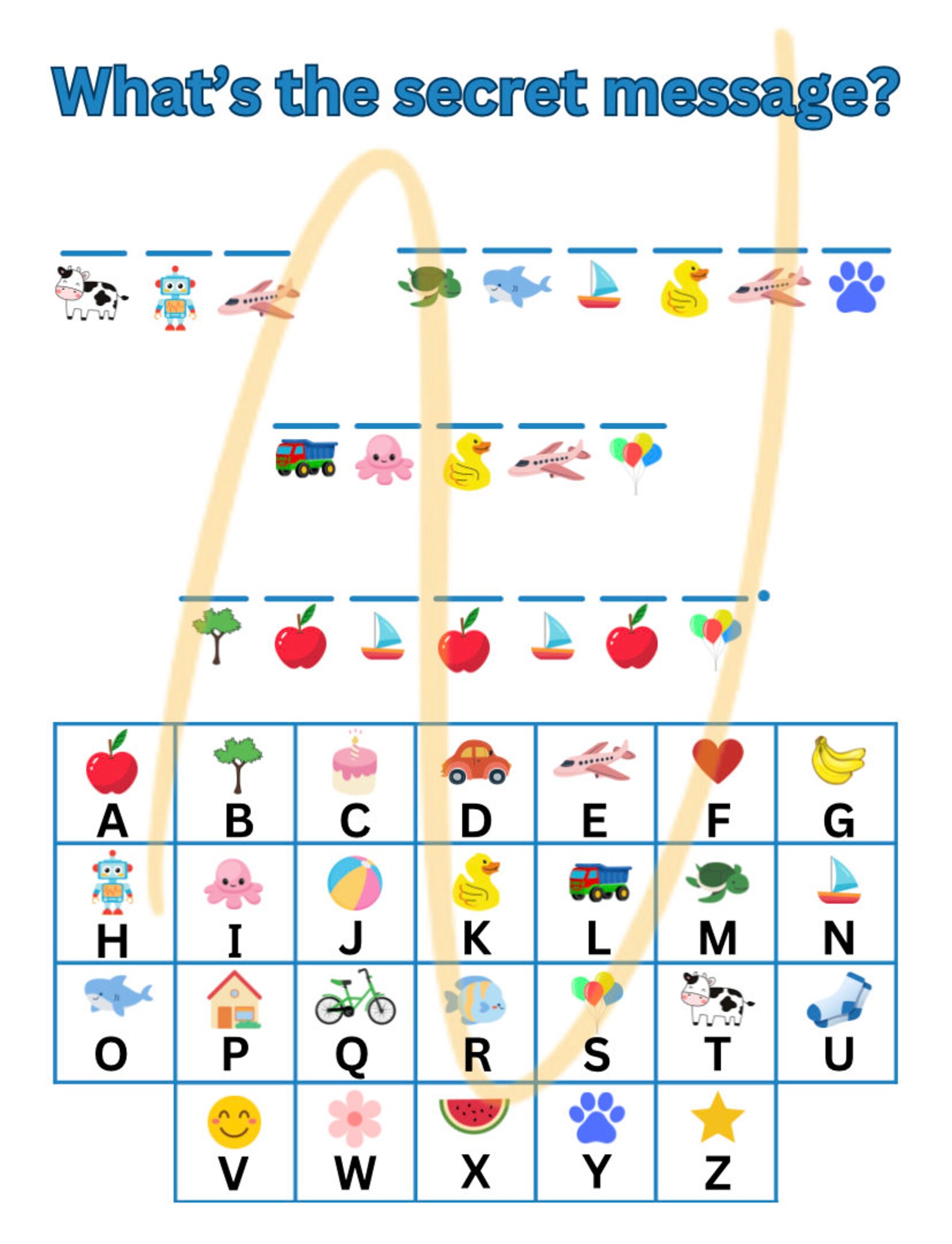 Secret Message Worksheets: Silly Pack of 5 - Etsy