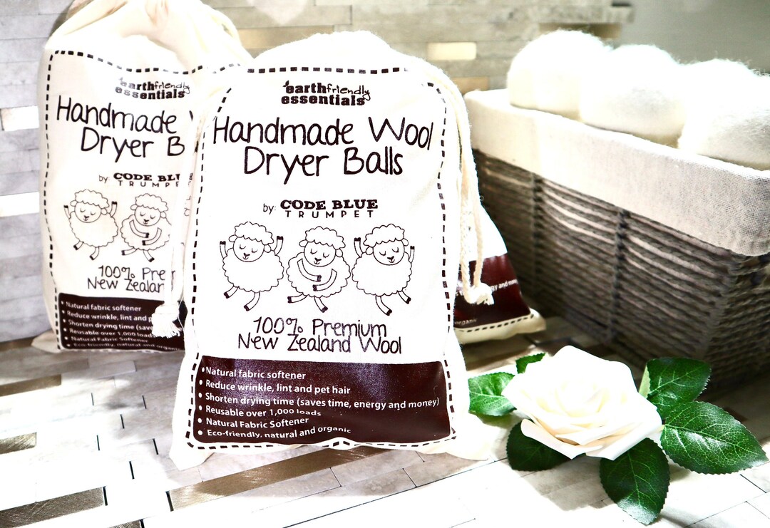 Handmade Wool Dyer Balls XL, Reusable up to 1,000X, Natural Fabric ...