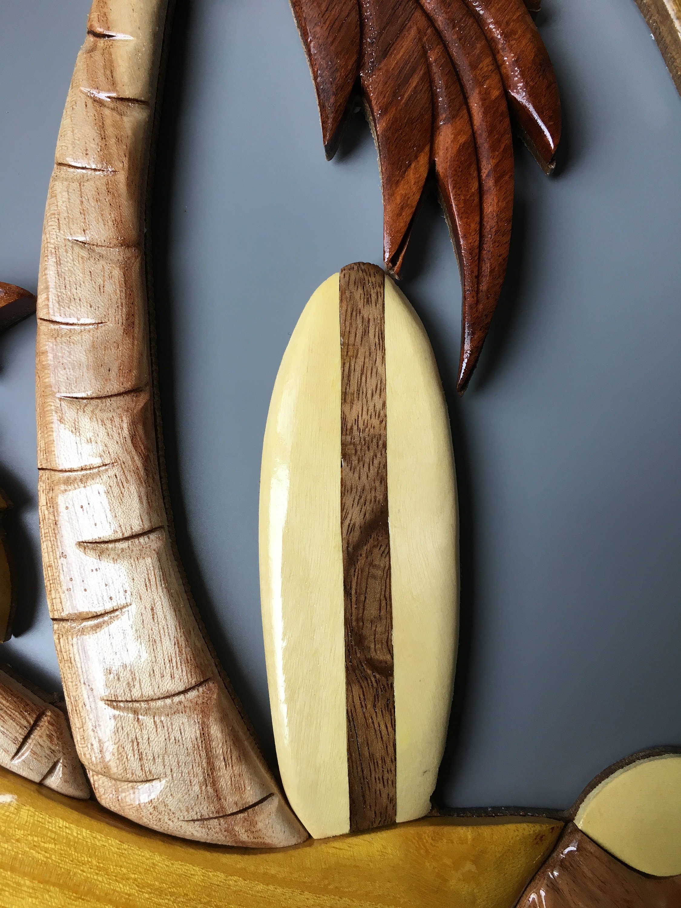 Intarsia Palm Tree,wood Carving,unique Wooden Art,birthday Gift,wood ...